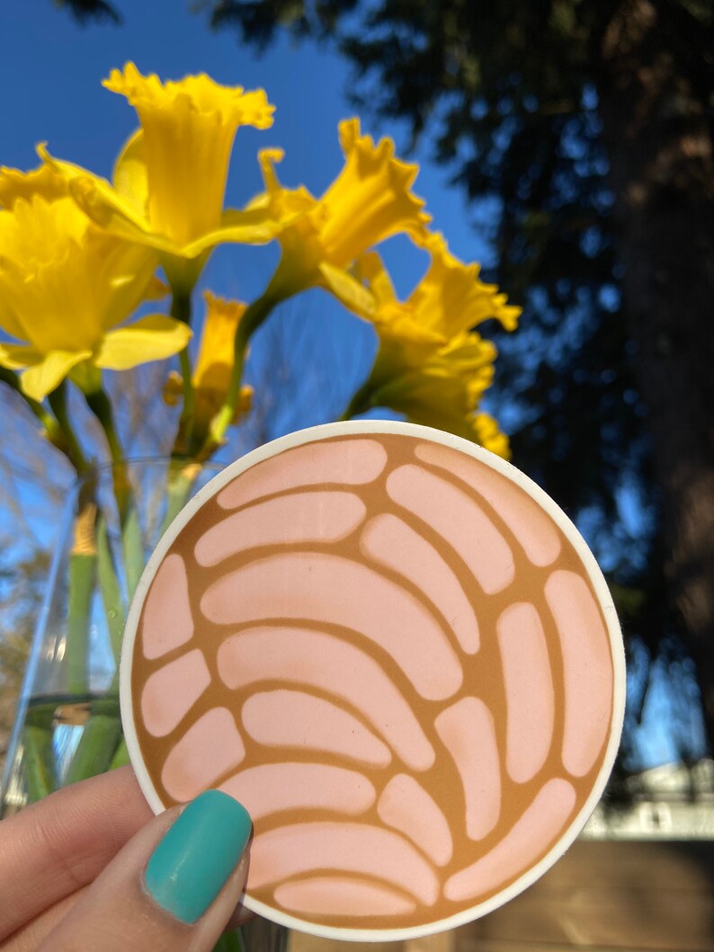Pink Concha Pan Sticker. Pan Dulce Sticker Concha Pan - Etsy