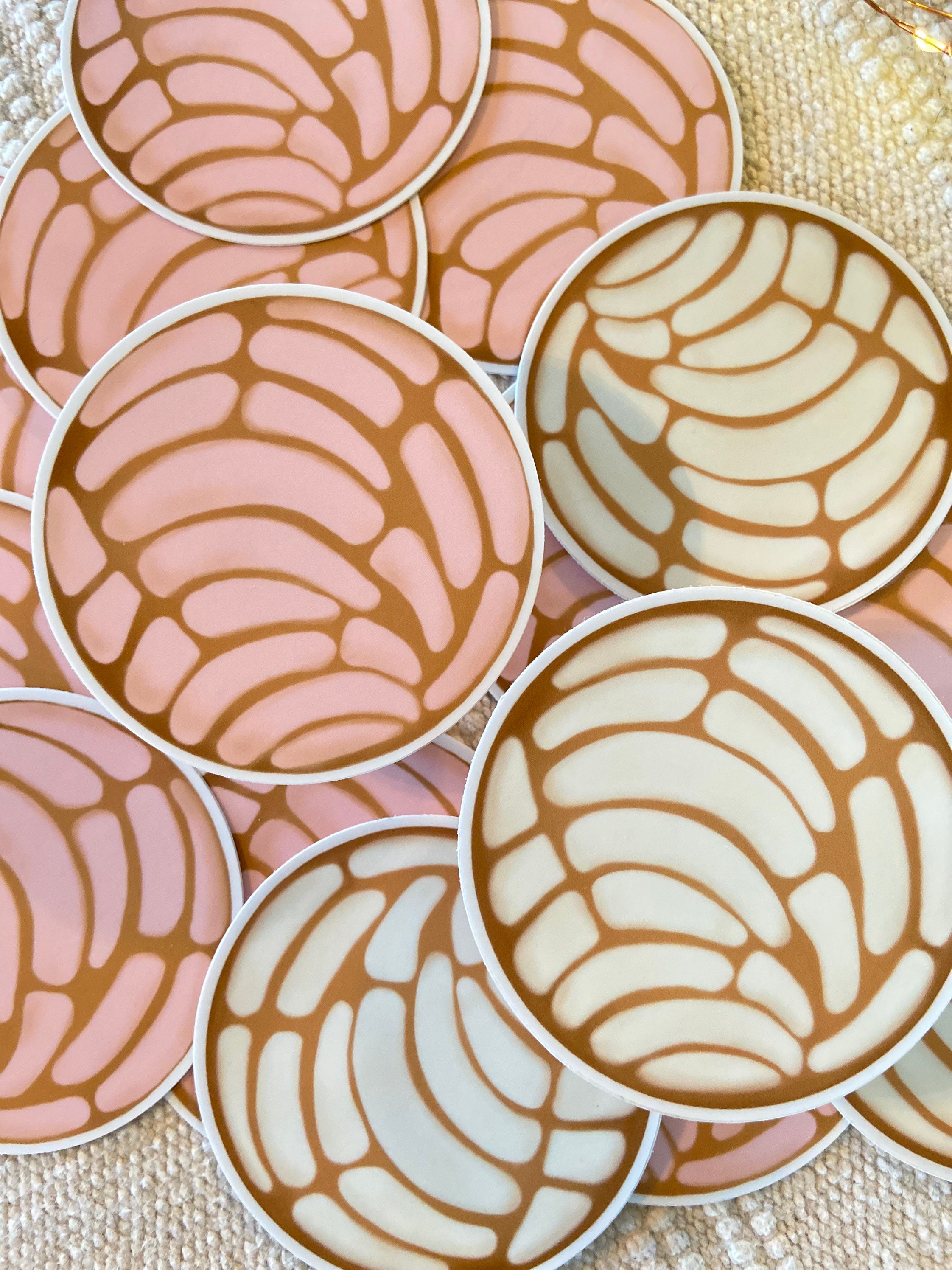 Pink Concha Pan Sticker. Pan Dulce Sticker, Concha Pan Sticker, Mexican ...