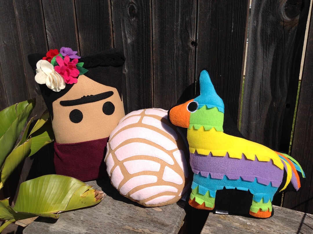 Mexican Gift Set Bundle, Piñata, Concha Bread Pillow Mexican Decor ...