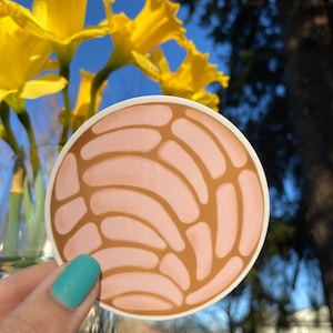 Pink Concha Pan Sticker. Pan Dulce Sticker, Concha Pan Sticker, Mexican ...