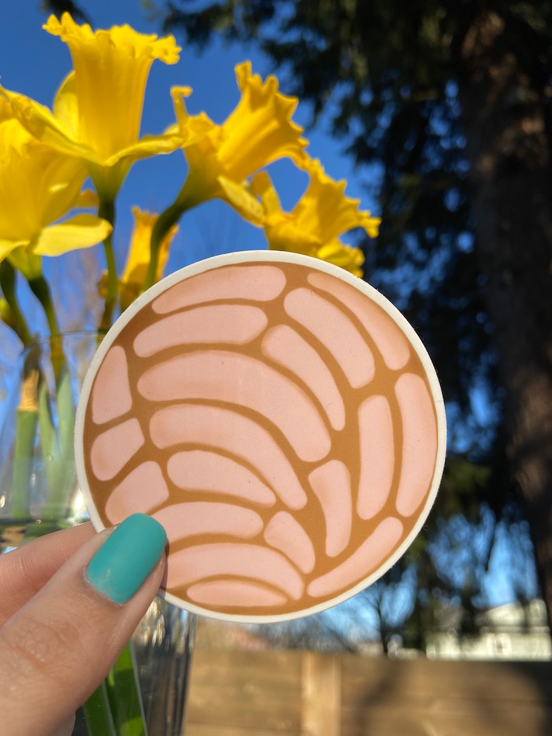 Pink Concha Pan Sticker. Pan Dulce Sticker Concha Pan - Etsy