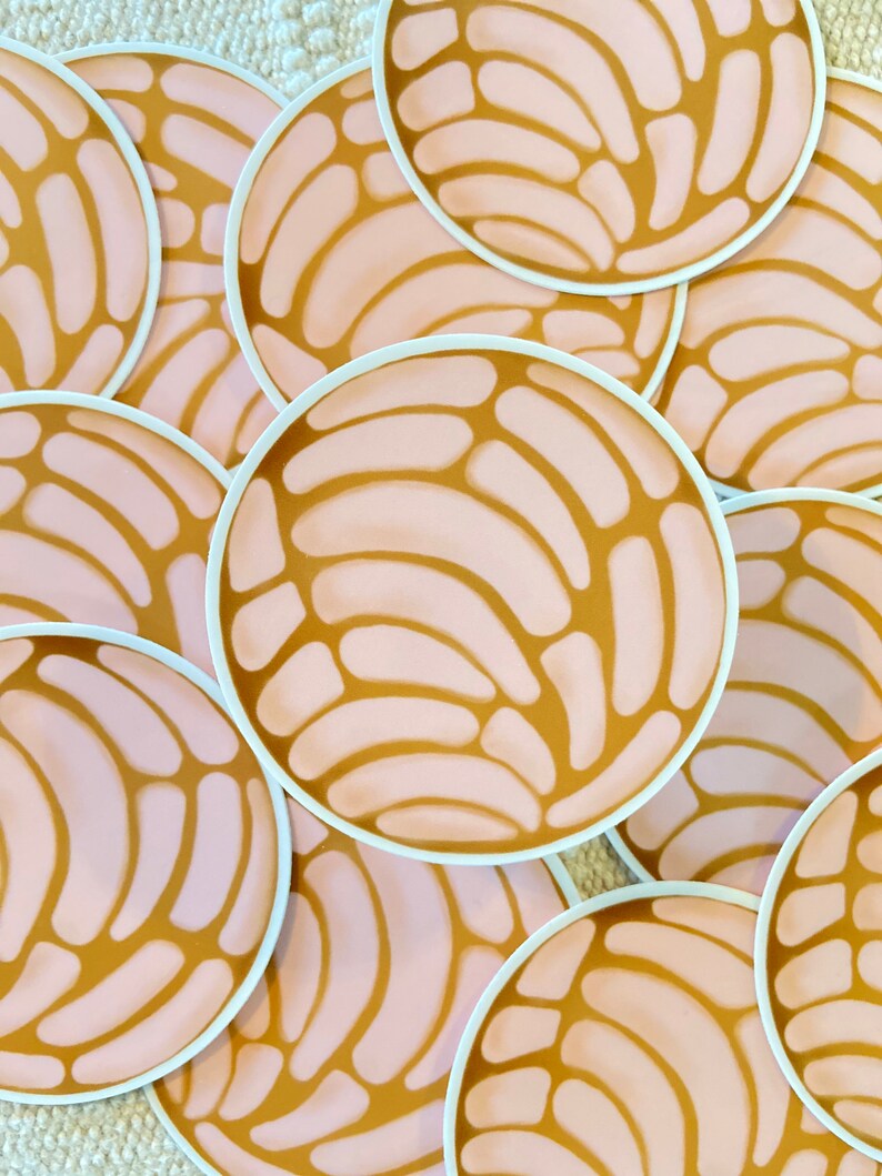 Pink Concha Pan Sticker. Pan Dulce Sticker Concha Pan - Etsy