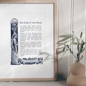 Our Lady of This House Prayer || High-quality Print || Vintage Blessed ...