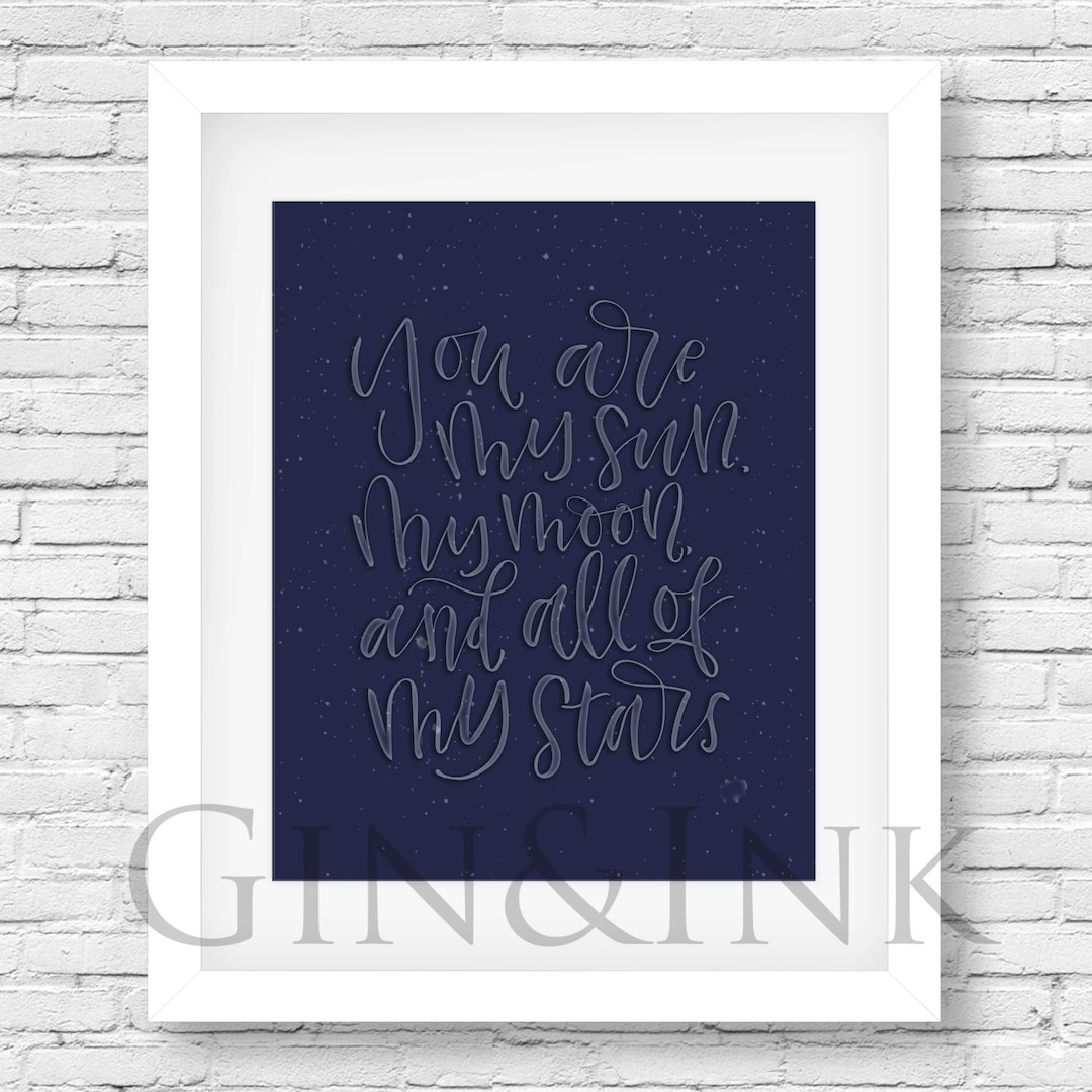 Sun Moon & Stars - 8x10" Printable - Etsy