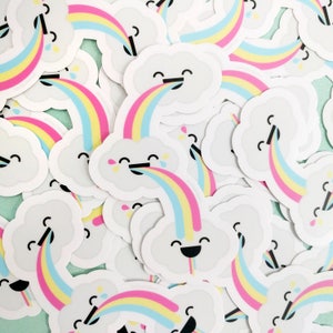Puking Rainbows Sticker - Etsy