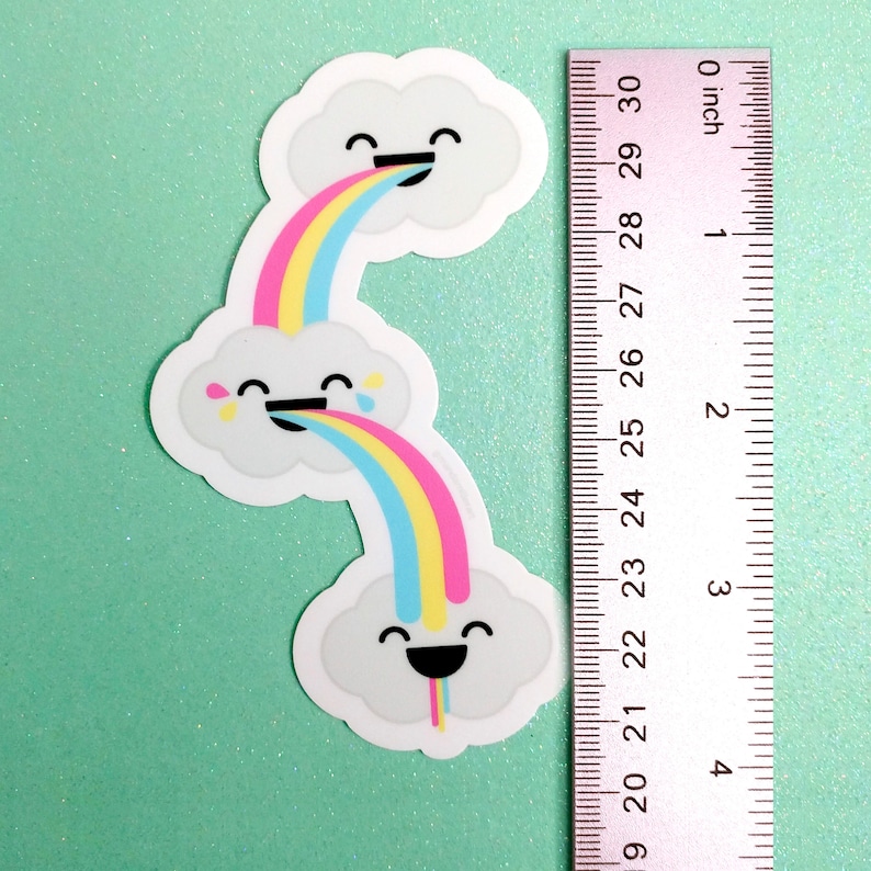 Puking Rainbows Sticker - Etsy