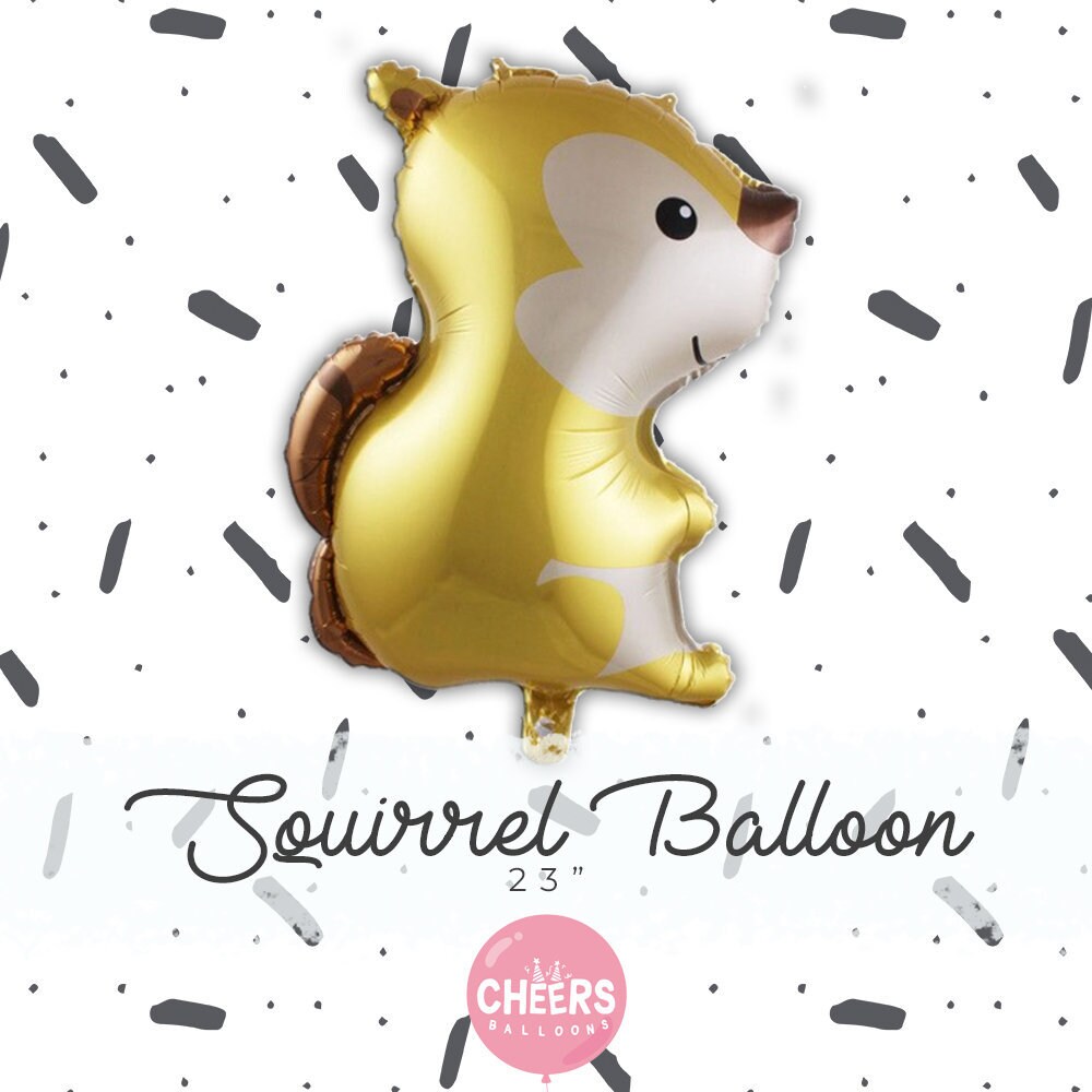 Woodland Themed Balloons - Fox, Raccoon, Squirrel or Hedgehog Foil ...