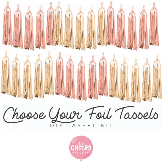 5pcs DIY Tassel Kit Choose Your Color Foil Tassel - Etsy