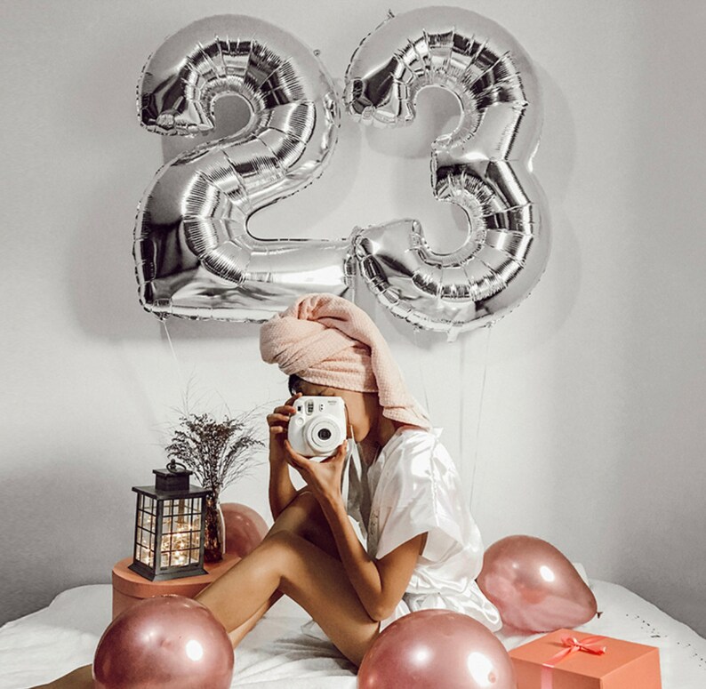 32 BIG Number Balloons Birthday Balloon Number Foil - Etsy