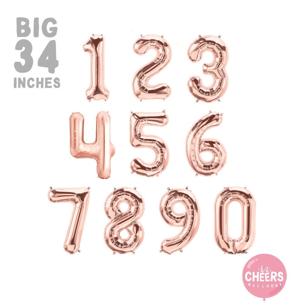 32 BIG Number Balloons Birthday Balloon Number Foil - Etsy Canada