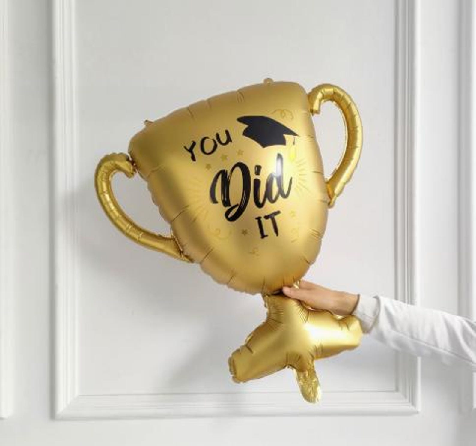 Graduation Trophy Balloon 20" || You Did It, Gold Cup Grad Party Decor ...