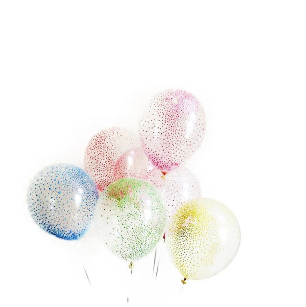 12 Foam Ball Confetti Balloon Latex Balloons | Etsy