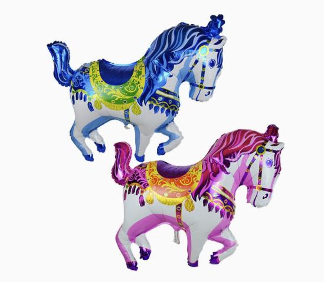 Carousel Horse Balloon 44" || Party Decor, Birthday, Fairytale Theme ...