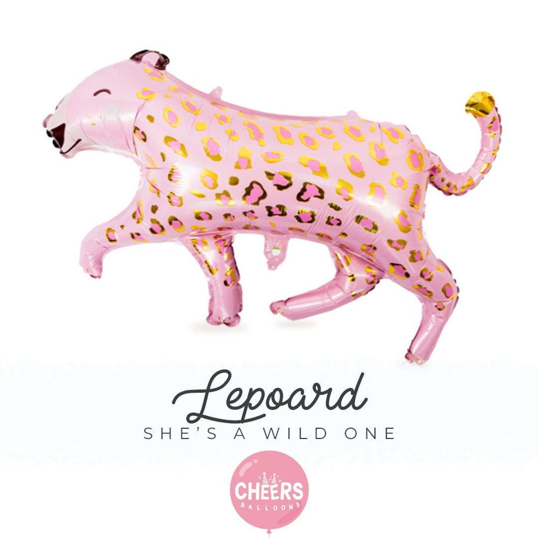 Pink Foil Leopard Balloon 38" | Pink and Gold Cheetah Prints, Animal ...