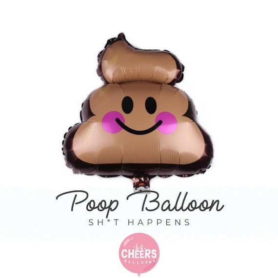 18 Poop Emoji Balloon Super Cute Foil Balloons Party | Etsy