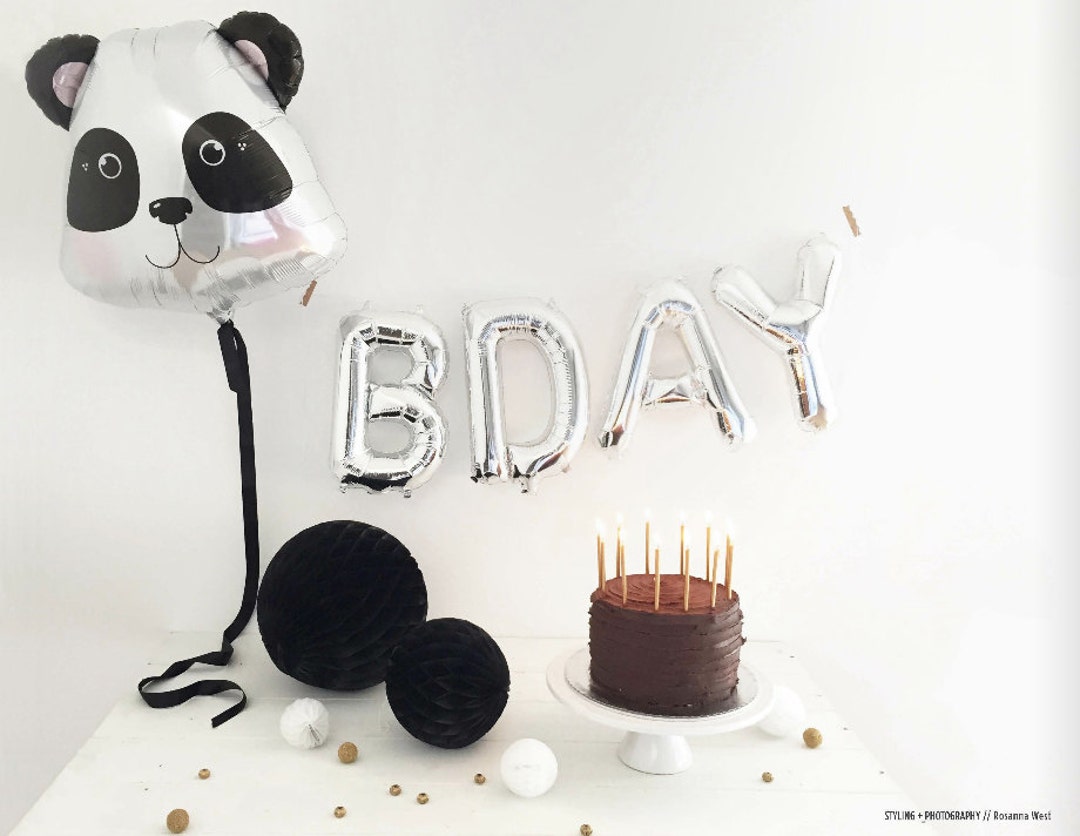 28" Panda Head Balloon - Birthday Balloon - Party Decor - Party Balloon ...