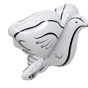White Dove Balloon - Baptism Party, Peaceful, Doves Decoration, First ...