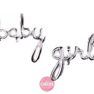 Baby Girl Script Letter Party Balloons || Rose Gold/it's a Girl/baby ...