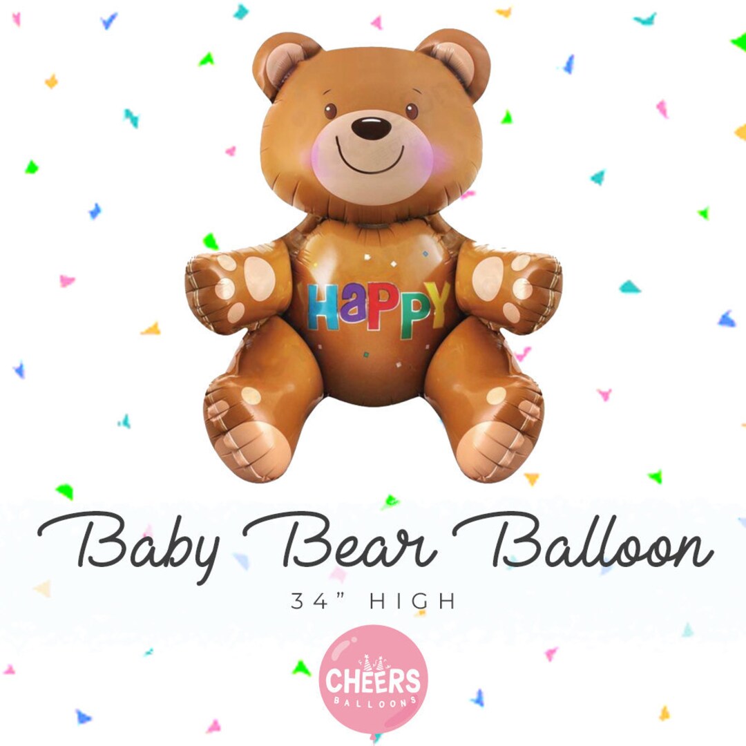 4D Baby Teddy Bear Balloon || 28", Oh Baby, Party Props, Party Decor ...