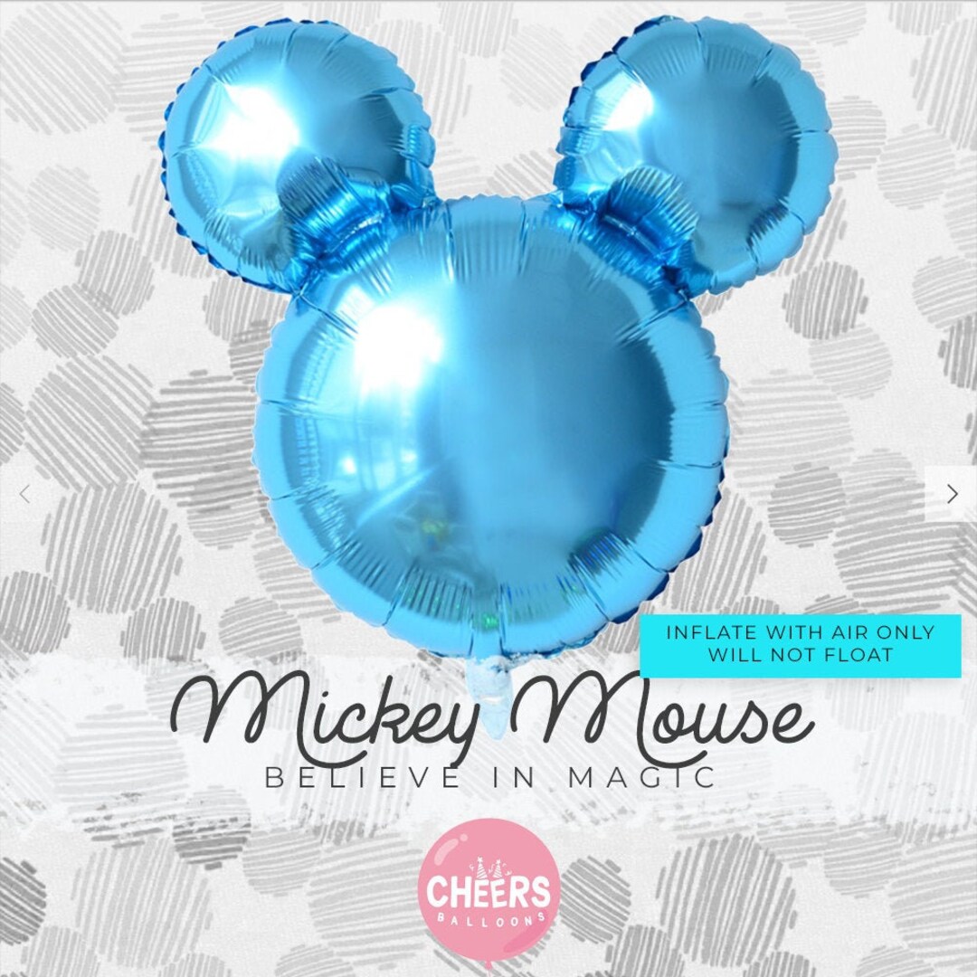 Light Blue Mouse With Ears 24" | Balloon - Animal, Magical, Happy ...