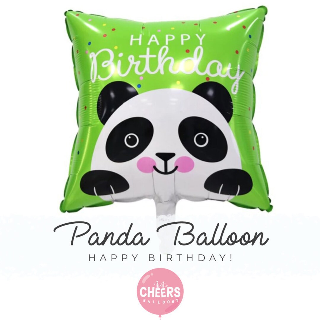 Cute Panda Happy Birthday Party Balloon 18" || Party Decor/animal ...