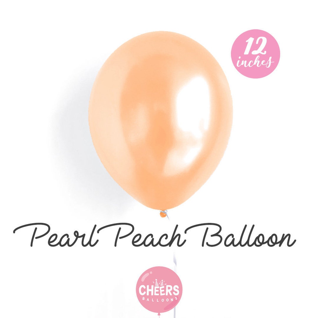 12" Pearl Peach Latex Balloons - Etsy
