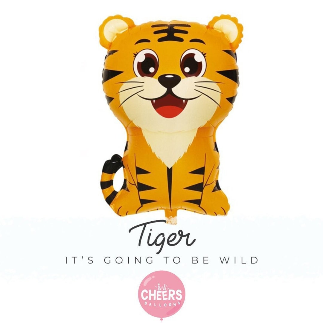 Tiger Themed Party Balloons 26" || Animal Themed, Joe Exotic, Happy ...