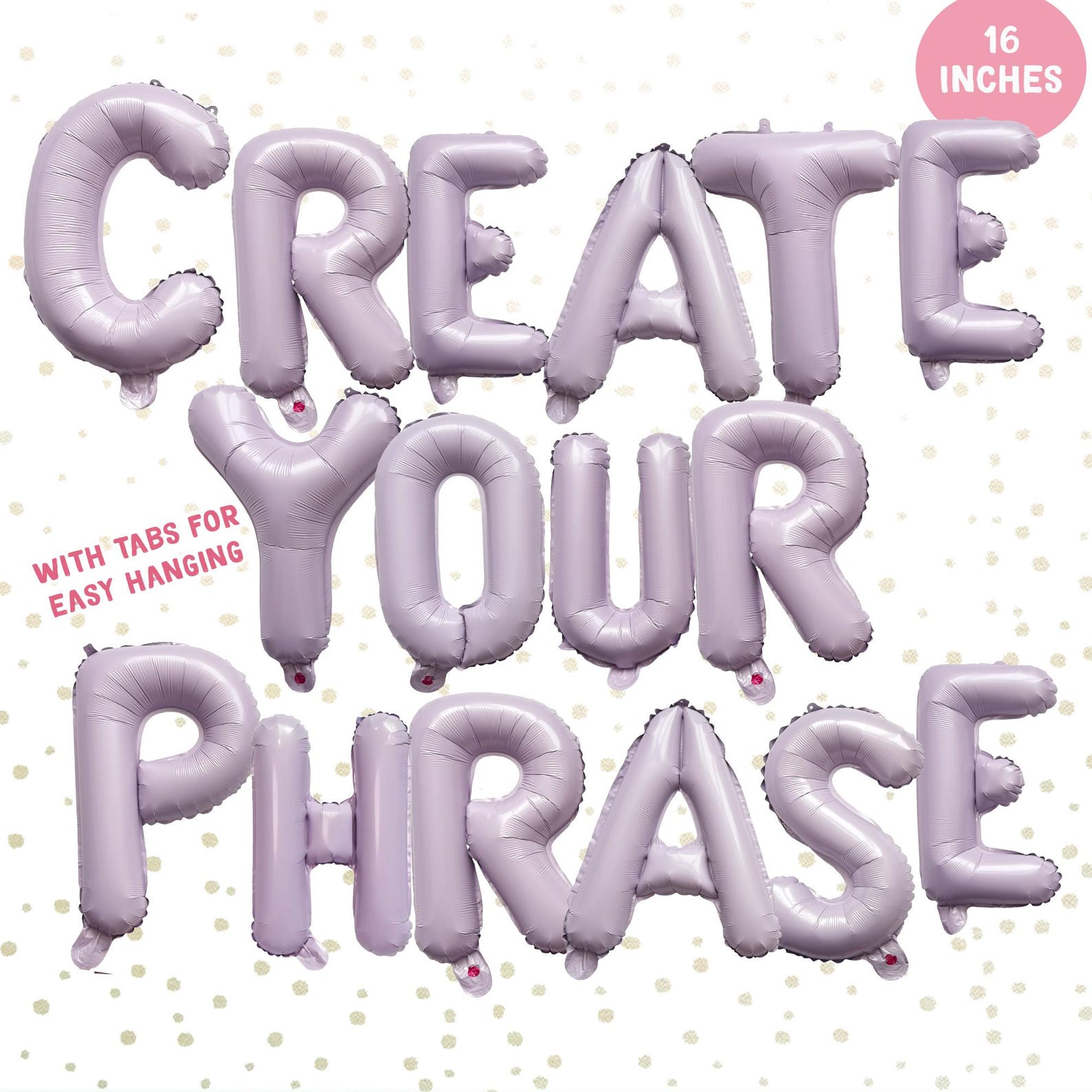 Globos con letras y números en color morado pastel de 16" - Crea tu ...