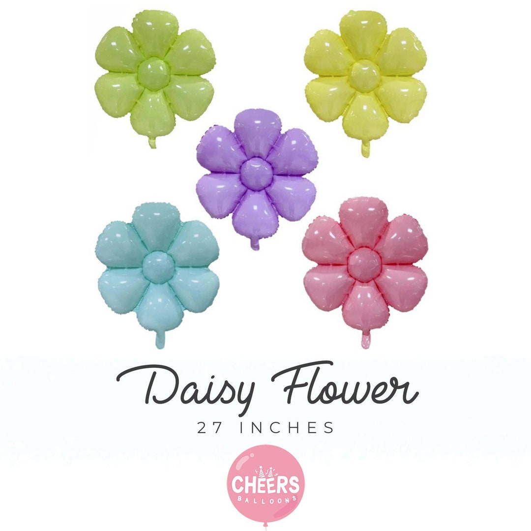 27" Daisy Flower Themed Balloon - Mylar Balloon - Party Balloon - Party ...