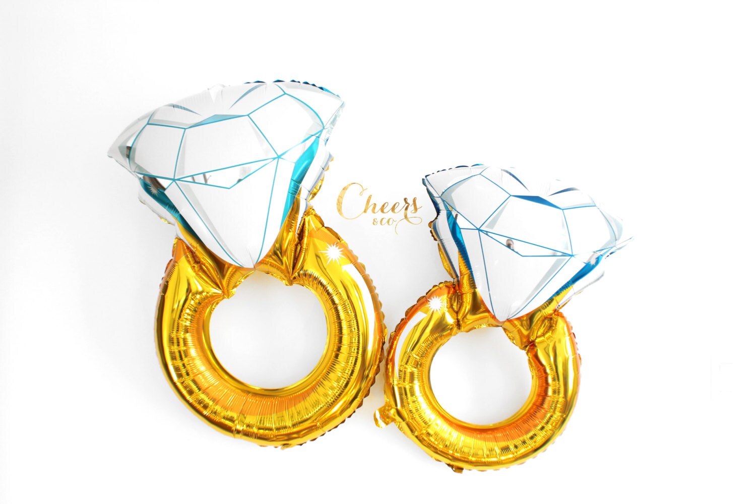 Diamond Ring Gold Foil Mylar Balloon Bachelorette balloon | Etsy