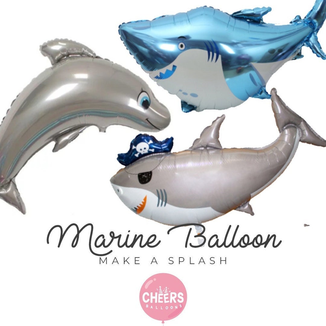 Dolphin Whale Marine Party Balloon 37" || Under the Sea, Birthday Party ...