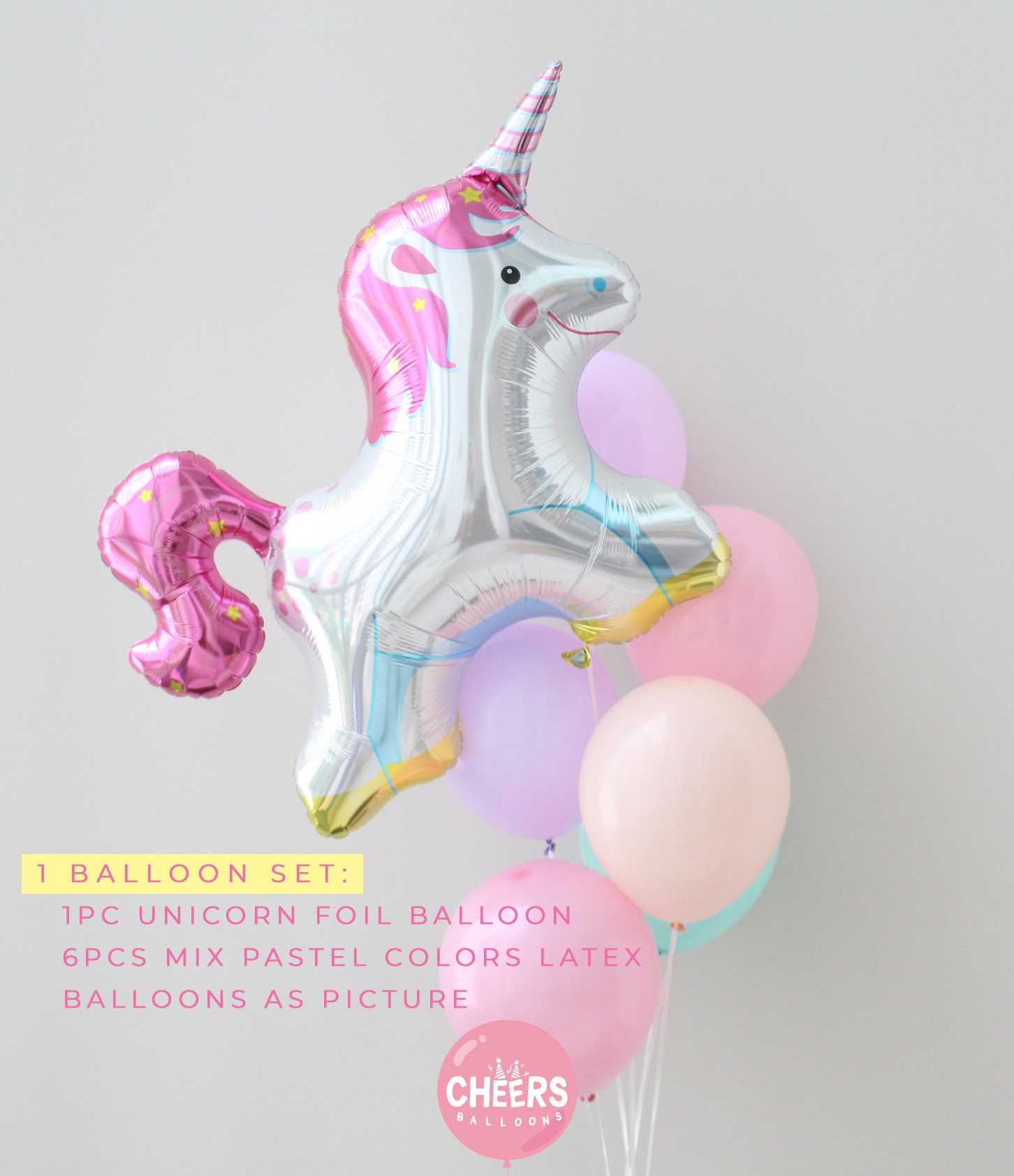 Unicorn Balloon Set - Pastel Colors / Macaron - Unicorn Theme Party - Etsy