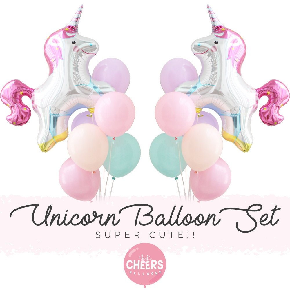Unicorn Balloon Set - Pastel Colors / Macaron - Unicorn Theme Party - Etsy