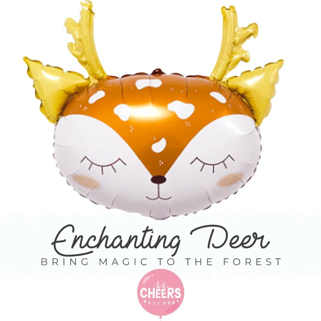 Deer Balloon 25in || Woodland Party Decor, Birthday Celebration, Baby ...