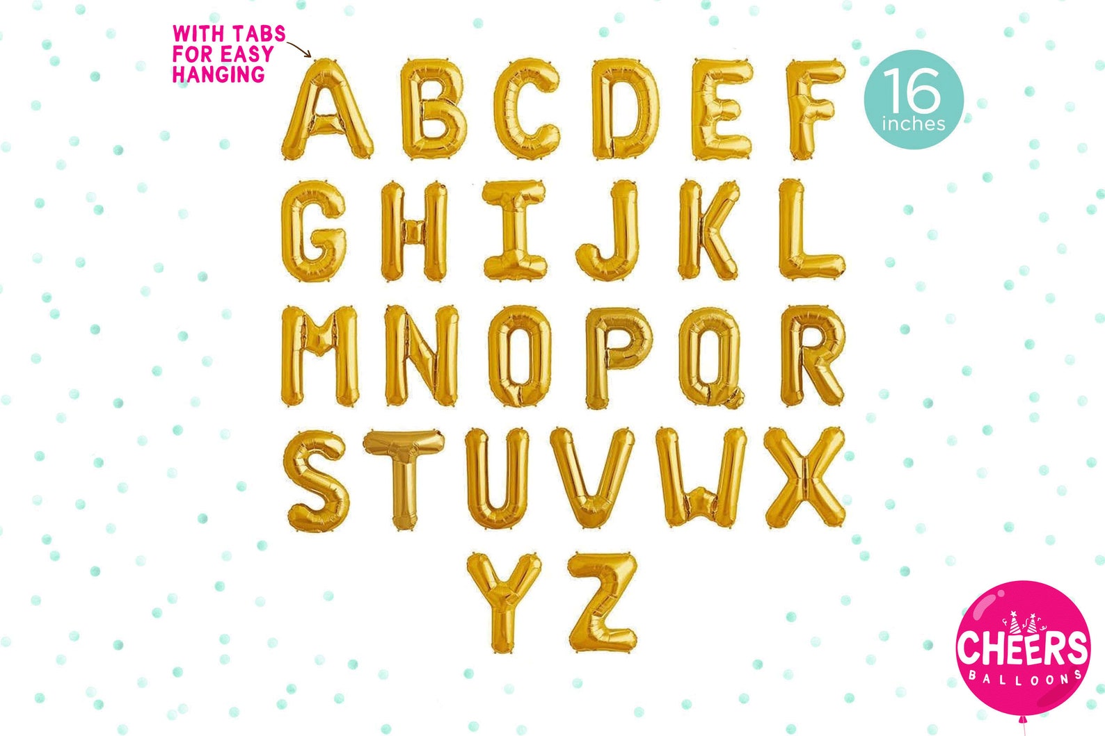 16 GOLD Letter/number Balloons Create Your Balloon - Etsy