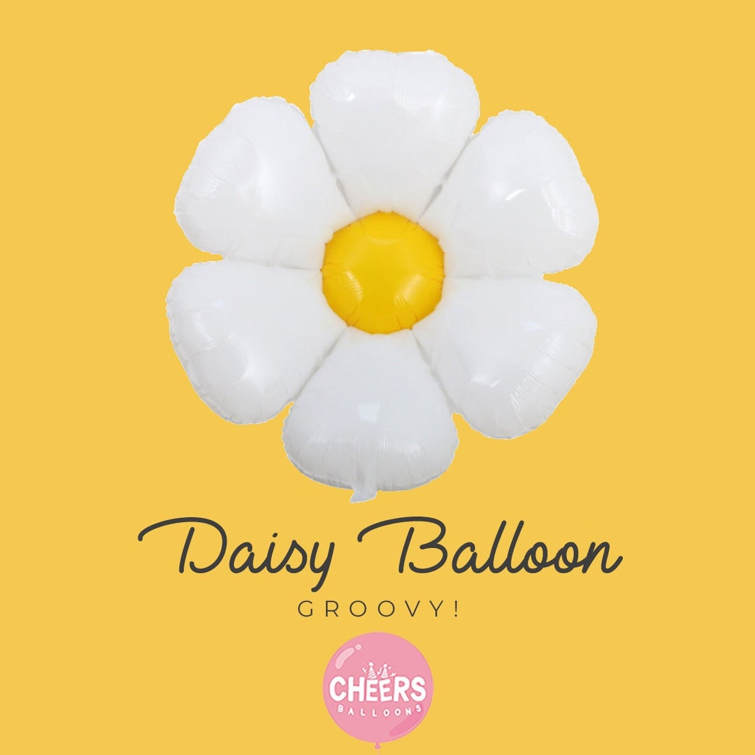 Large 43" Daisy Flower Themed Balloon - Mylar Balloon - Party Balloon ...