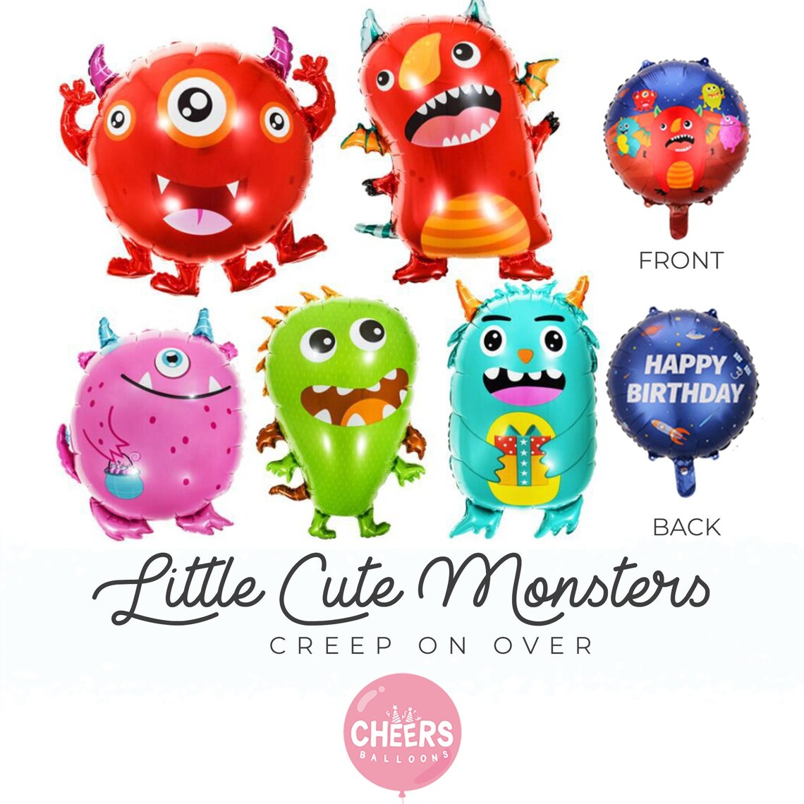 Little Cute Monster Balloon 30 Funny Silly Monster Alien - Etsy
