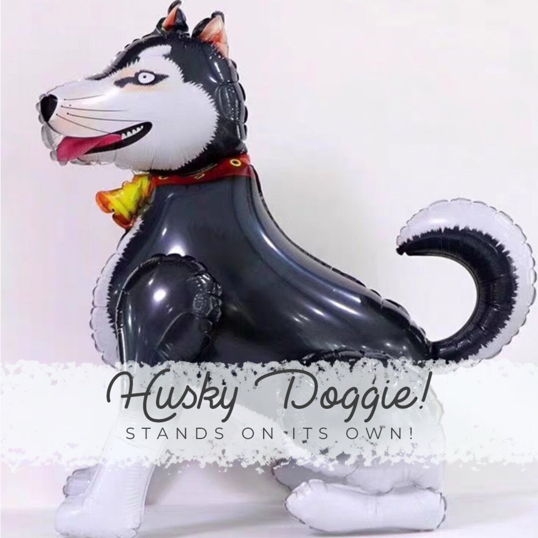 Husky Balloon Standing Balloon | Party Supplies, Walking Balloon, Puppy ...
