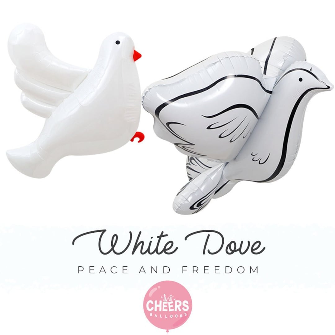 White Dove Balloon - Baptism Party, Peaceful, Doves Decoration, First ...