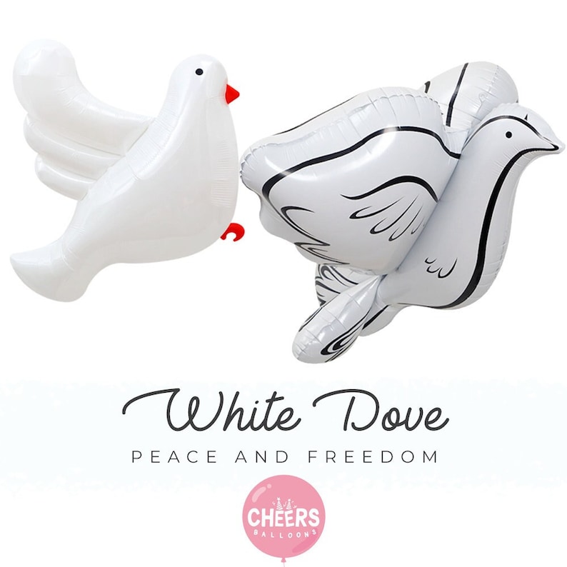 White Dove Balloon Baptism Party Peaceful Doves - Etsy