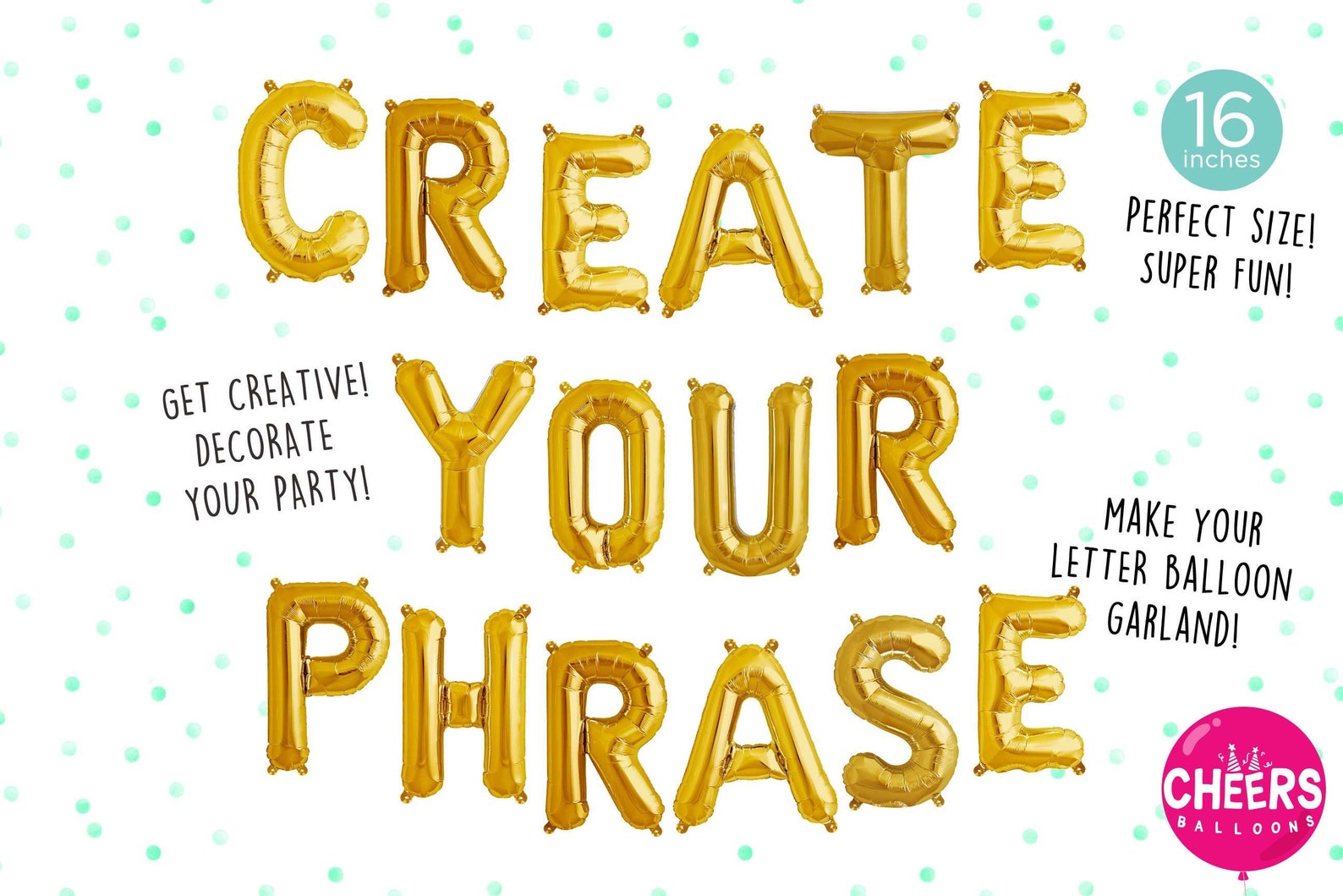 16 GOLD Letter/number Balloons Create Your Balloon - Etsy