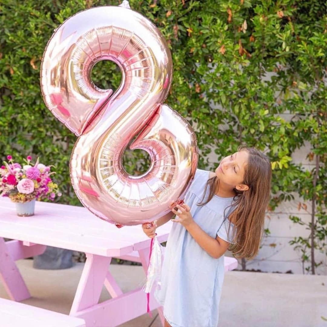 32" BIG Number Balloons - Birthday Balloon - Number Foil Balloon - Gold ...