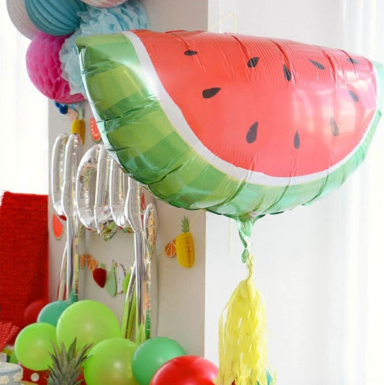 26" Watermelon Foil Balloon - Tropical Party Decor - Summer Party Decor ...