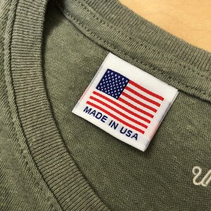 Made in USA Labels, American Flag Tags - Etsy