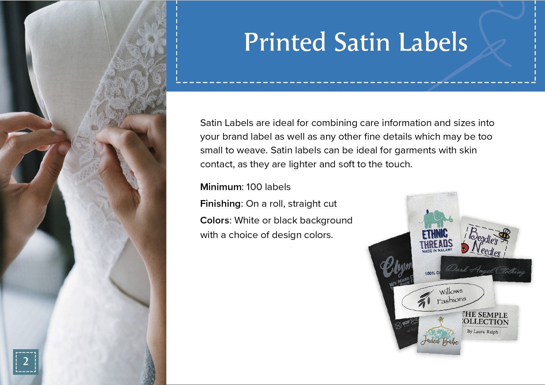 Custom Printed Satin Labels - Brand Logo Labels - Etsy