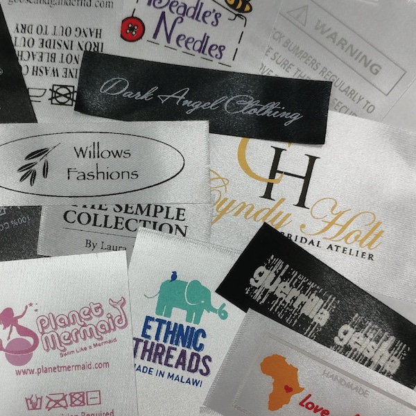 Custom Satin Labels - Etsy