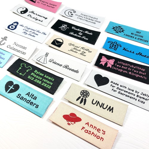 250 Personalized Sewing Labels 1 Wide 100% Woven - Etsy