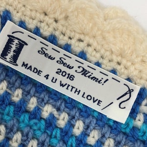 100 Personalized Sewing Labels - 1" Wide, 100% Woven! - Etsy