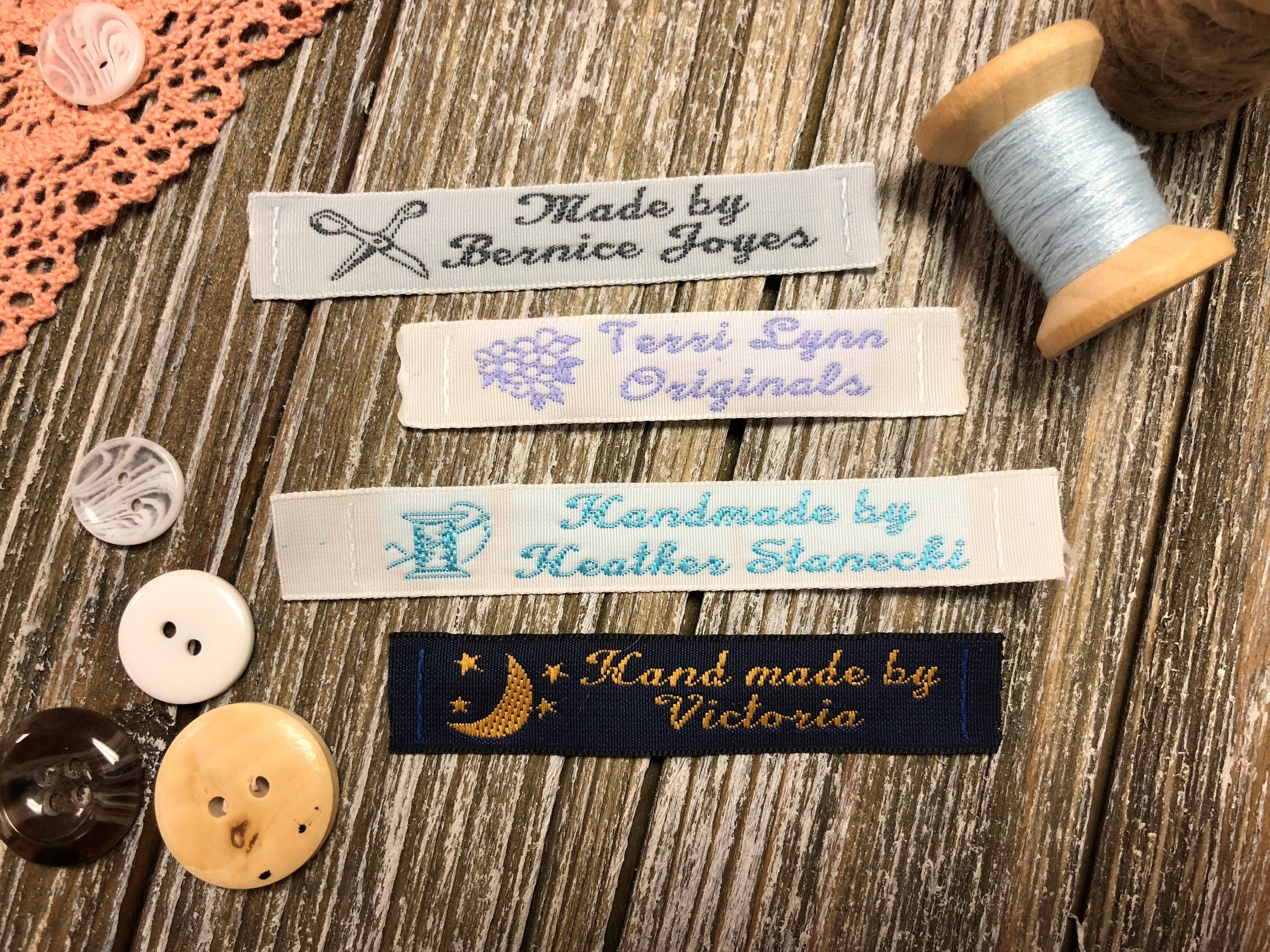 50 Personalized Sewing Labels - 1/2" Wide, 100% Woven! - Etsy