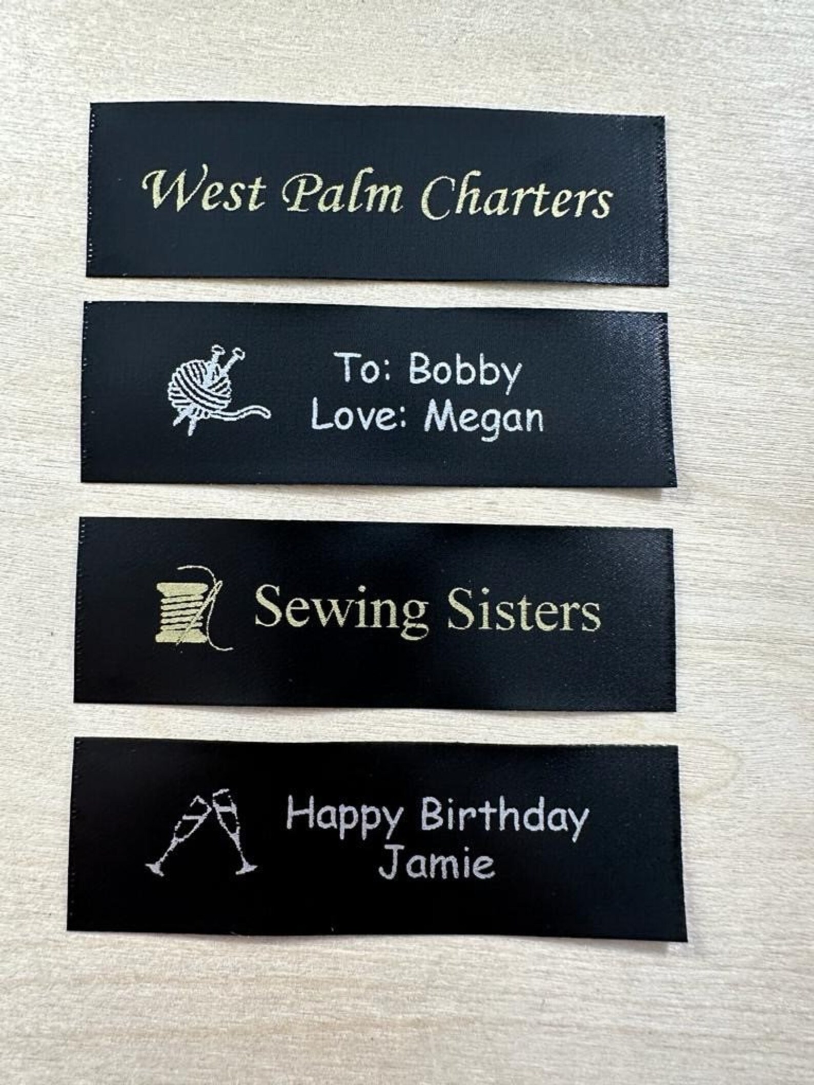 Personalized Satin Sewing Labels - Etsy